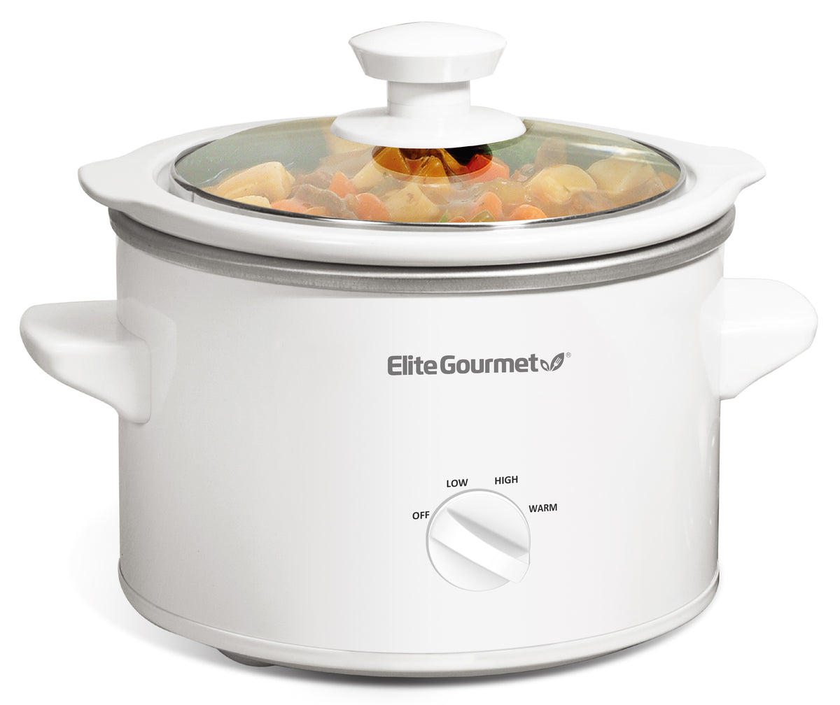 1.5Qt. Electric Slow Cooker with Glass Lid – Shop Elite Gourmet - Small ...